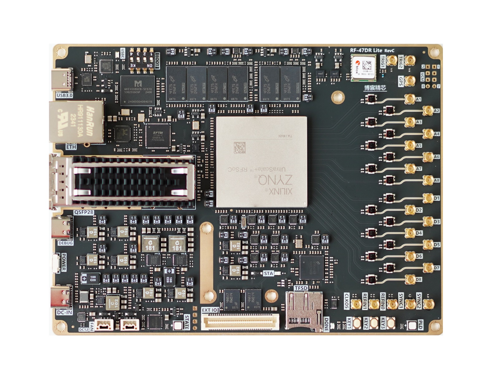 FPGA Zynq UltraScale+ RFSoC 47DR RF-47DR-Lite 软件无线电-产品中心-博宸精芯-成都博宸精芯电子科技有限公司